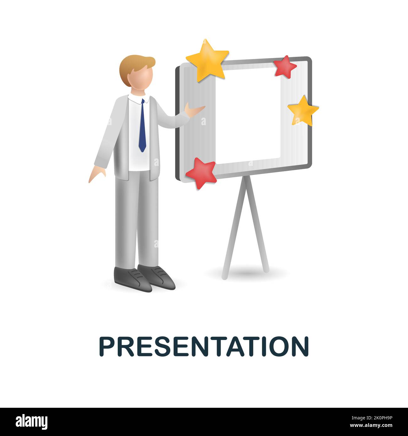 Presentation icon. 3d illustration from business training collection ...