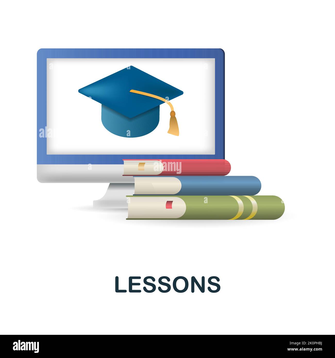 Lessons icon. 3d illustration from business training collection ...