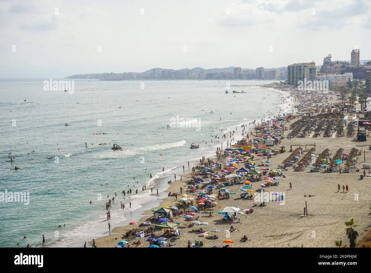 Crowded beach spain hi-res stock photography and images - Alamy