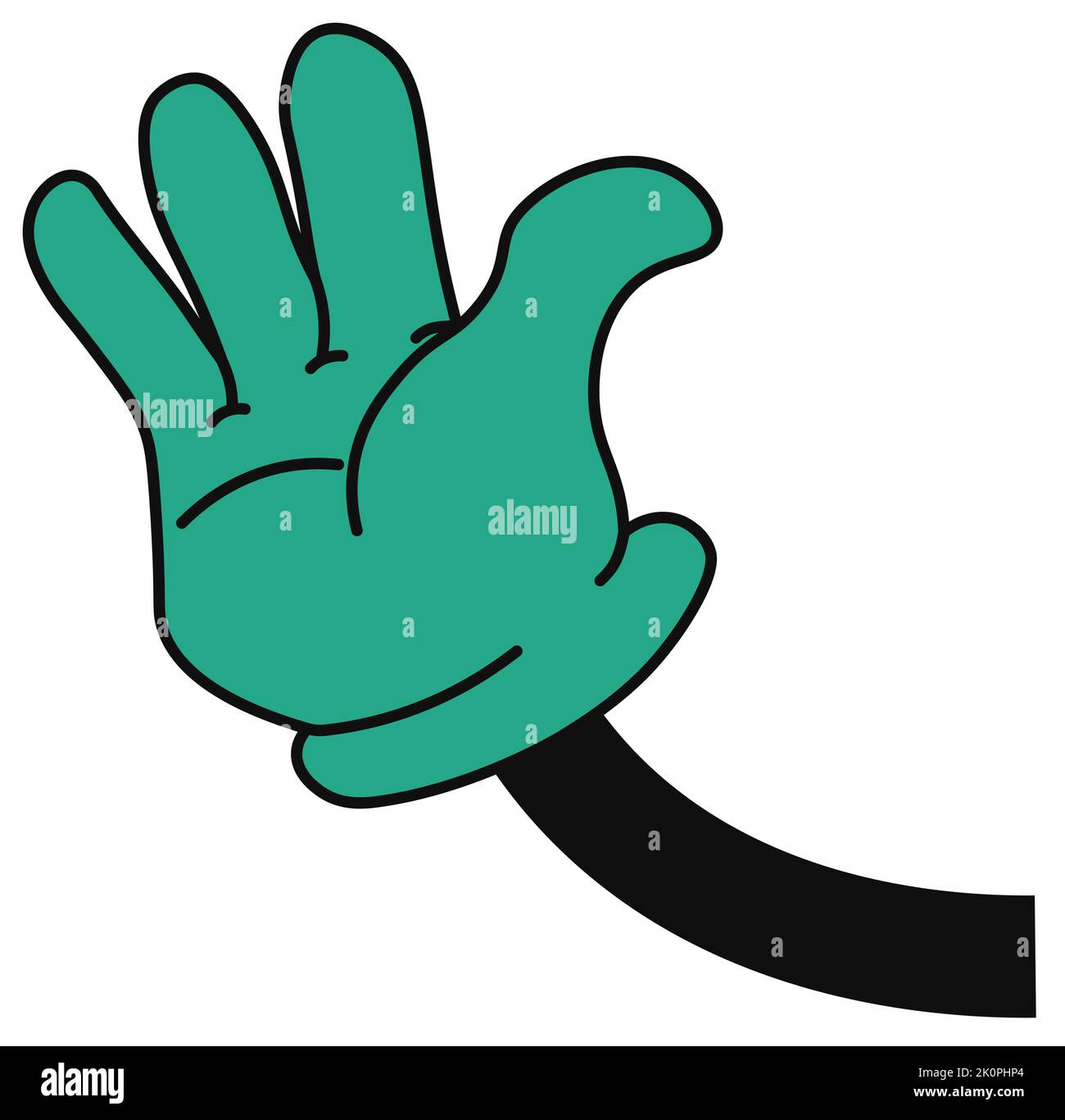 Hand gesture, giving high five or greeting, waving Stock Vector Image ...