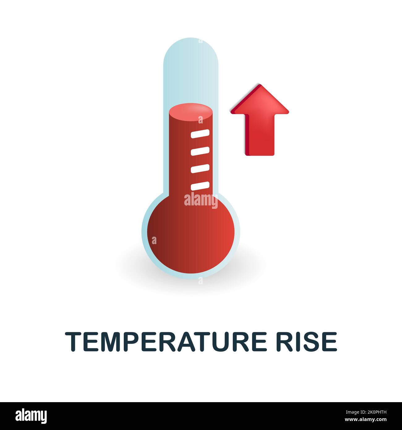 Temperature Rise icon. 3d illustration from climate change collection ... Temperature Rise icon. 3d illustration from climate change collection ...