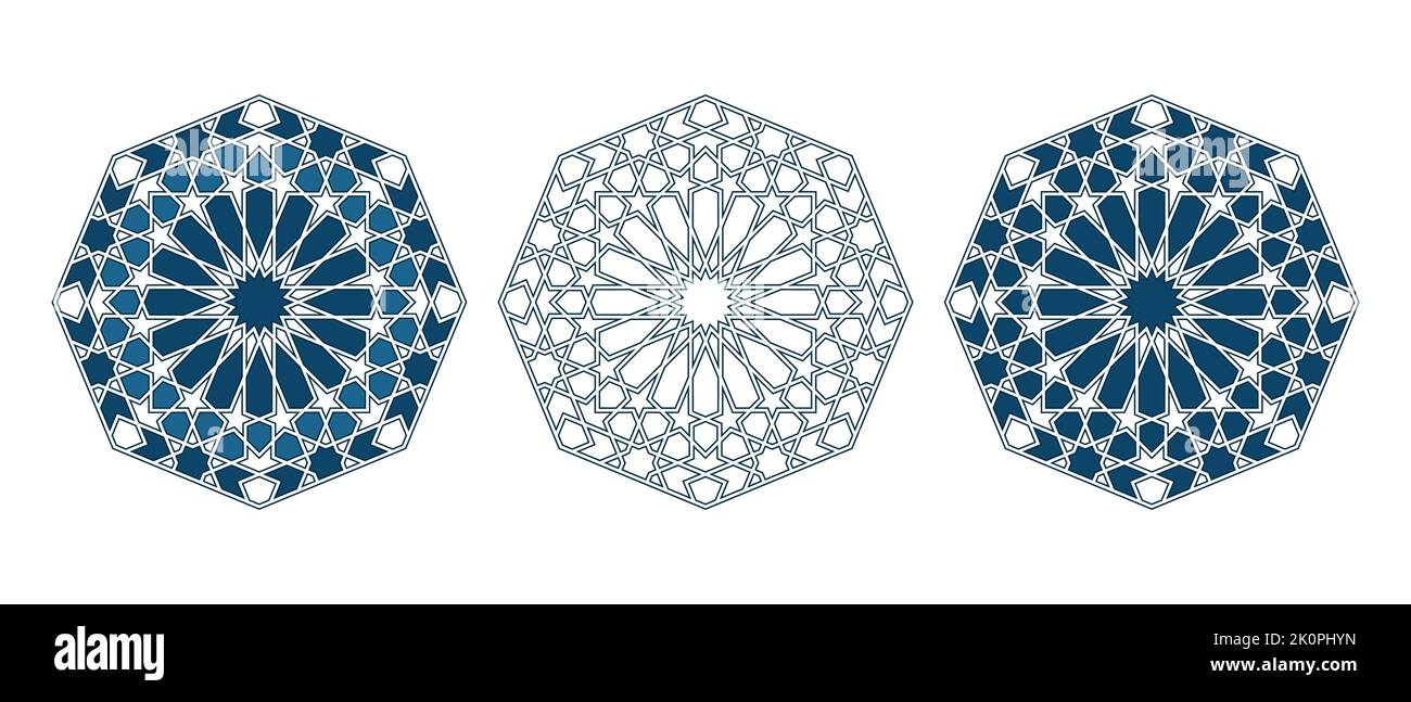 Persian geometric mosaic rosettes for Ramadan card Stock Vector Image ...