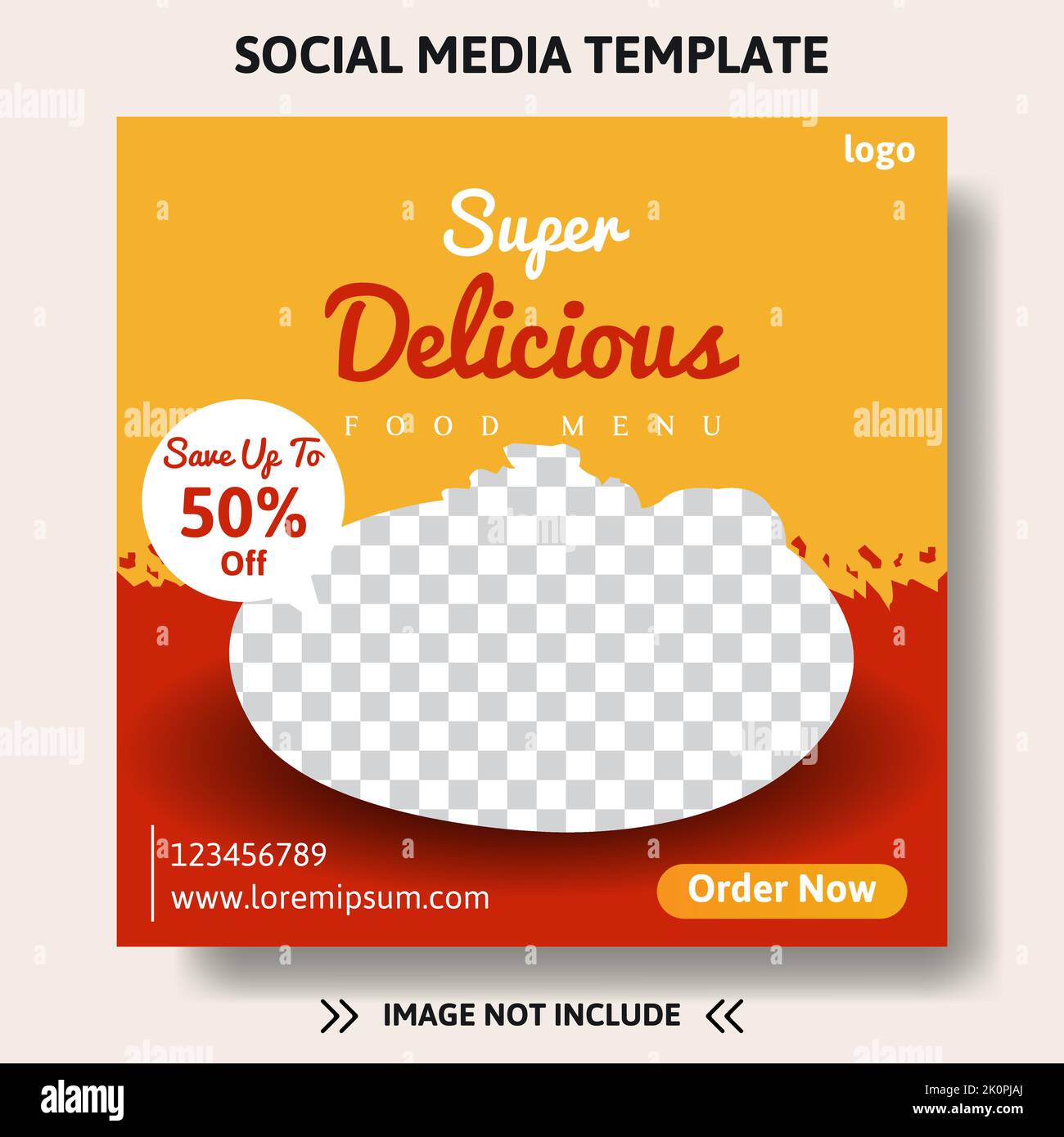 A simple template of a menu with placeholder text and transparent ...