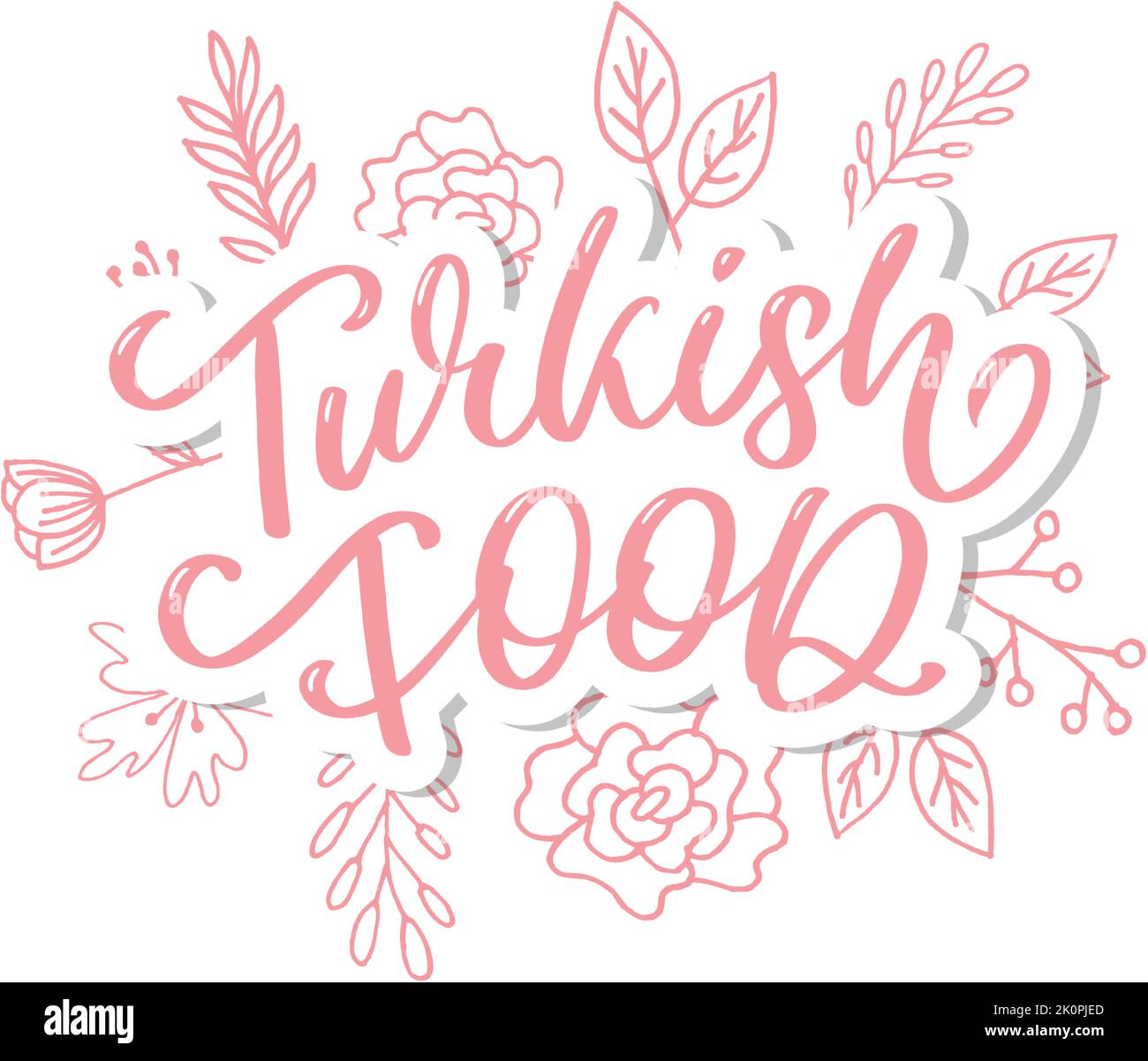Turkish food letter. Design element. Traditional design. Vector ...
