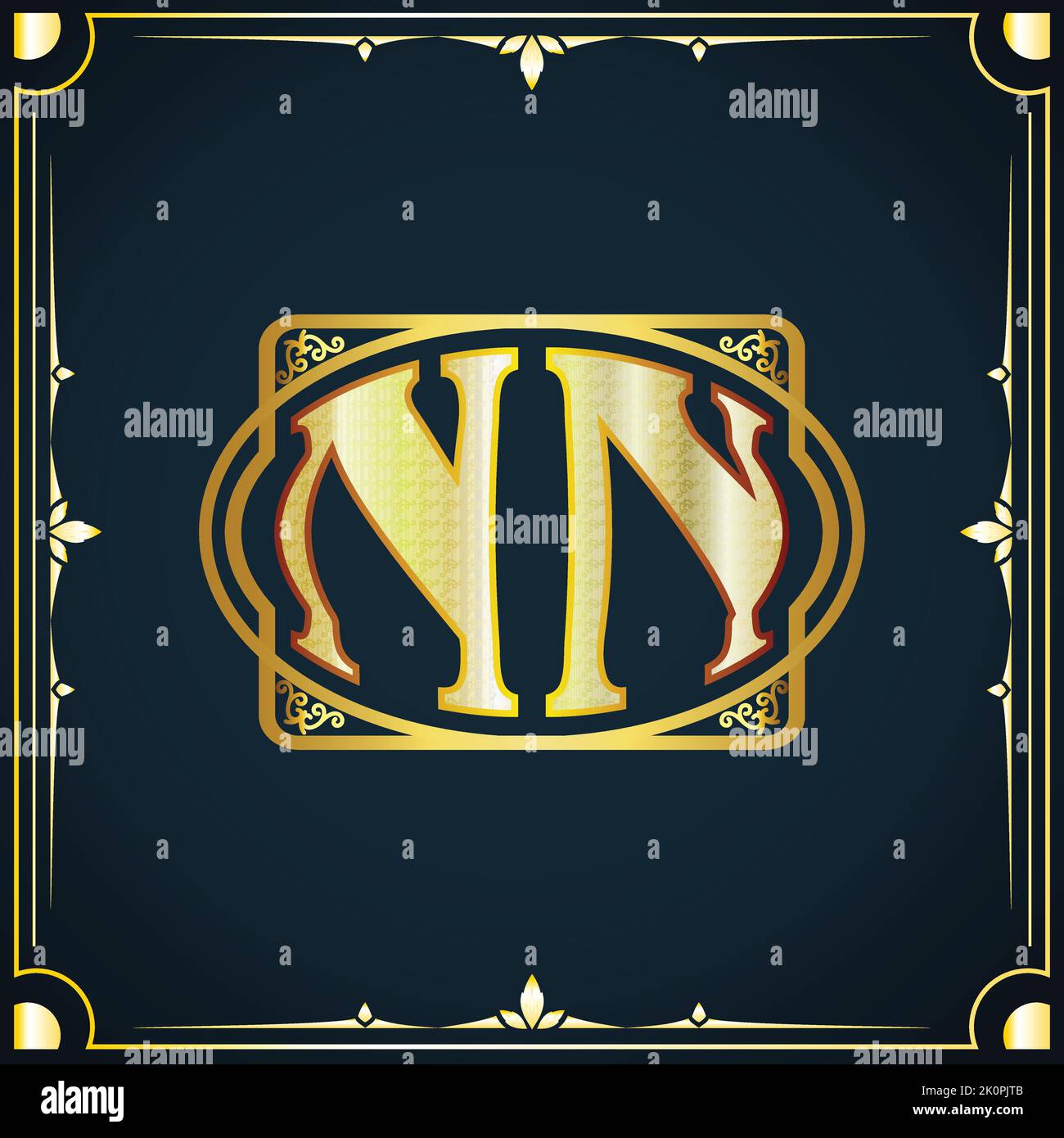 Nn initials logo Stock Vector Images - Alamy