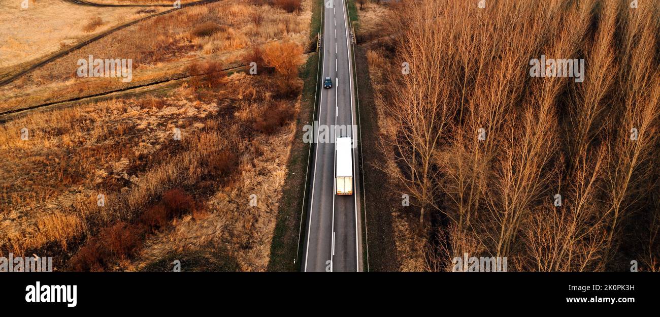 Semi aerial view hi-res stock photography and images - Alamy
