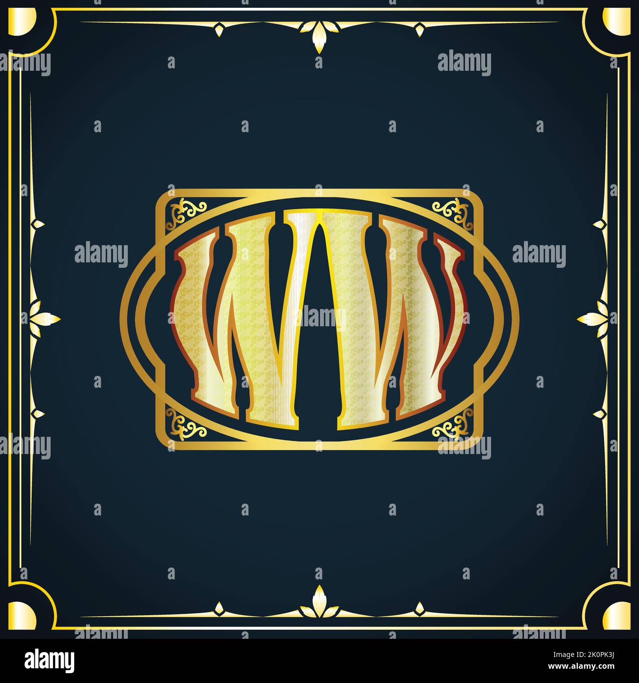 Initial letter WW royal luxury logo template Stock Vector Image & Art ...