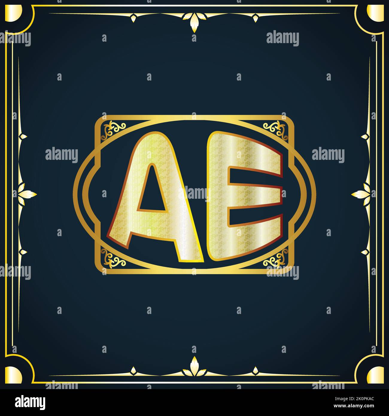 Initial letter AE royal luxury logo template Stock Vector Image & Art - Alamy