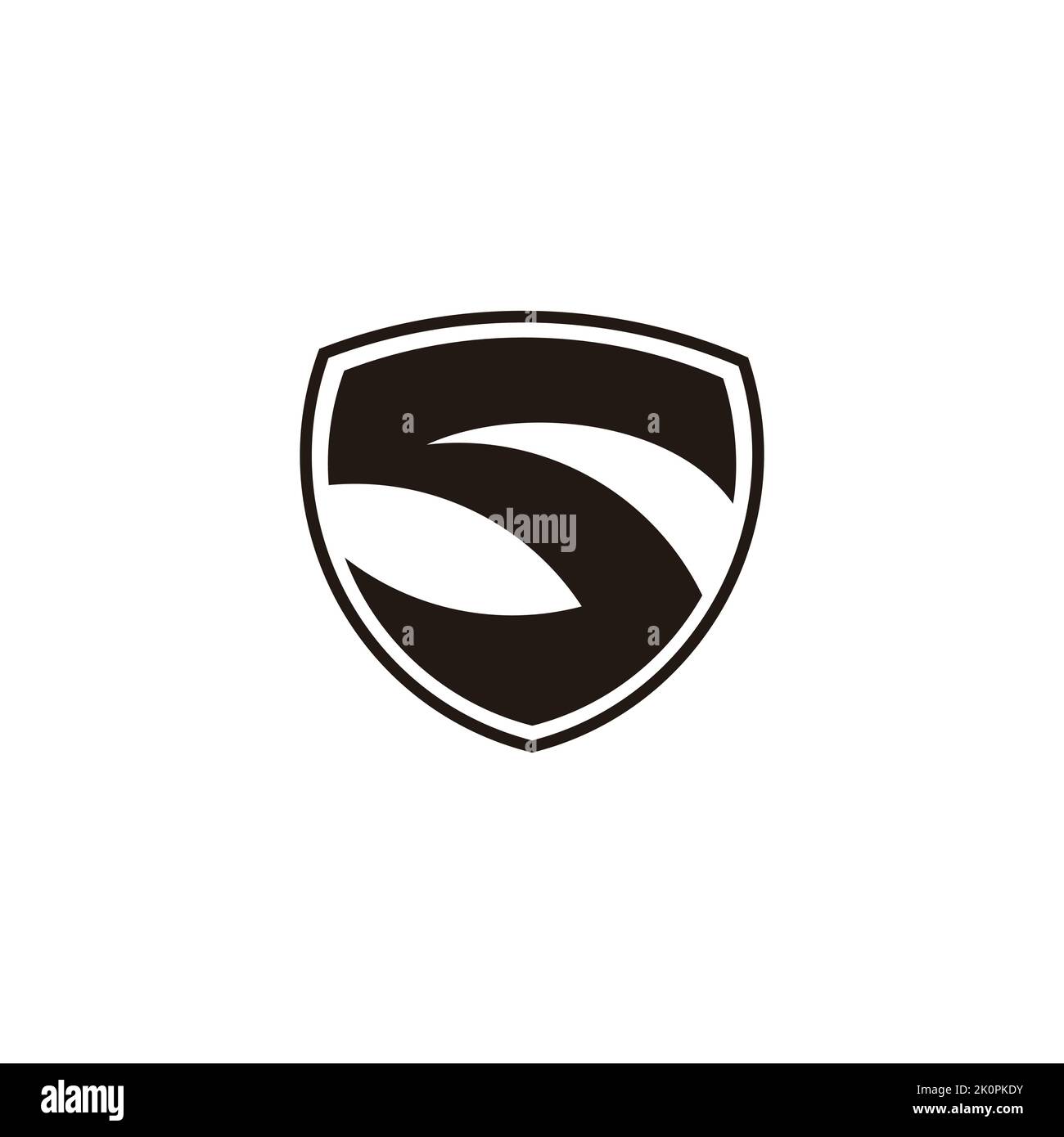 letter s shield simple curves geometric logo vector Stock Vector Image ...
