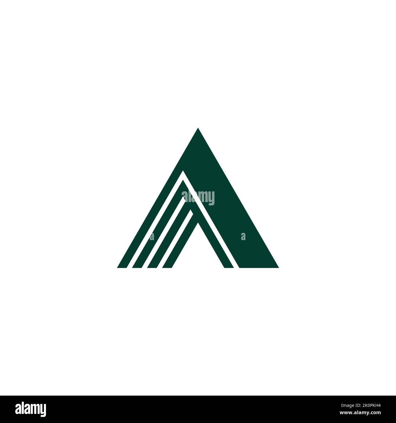 triangle stripes 3d flat logo vector Stock Vector Image & Art - Alamy