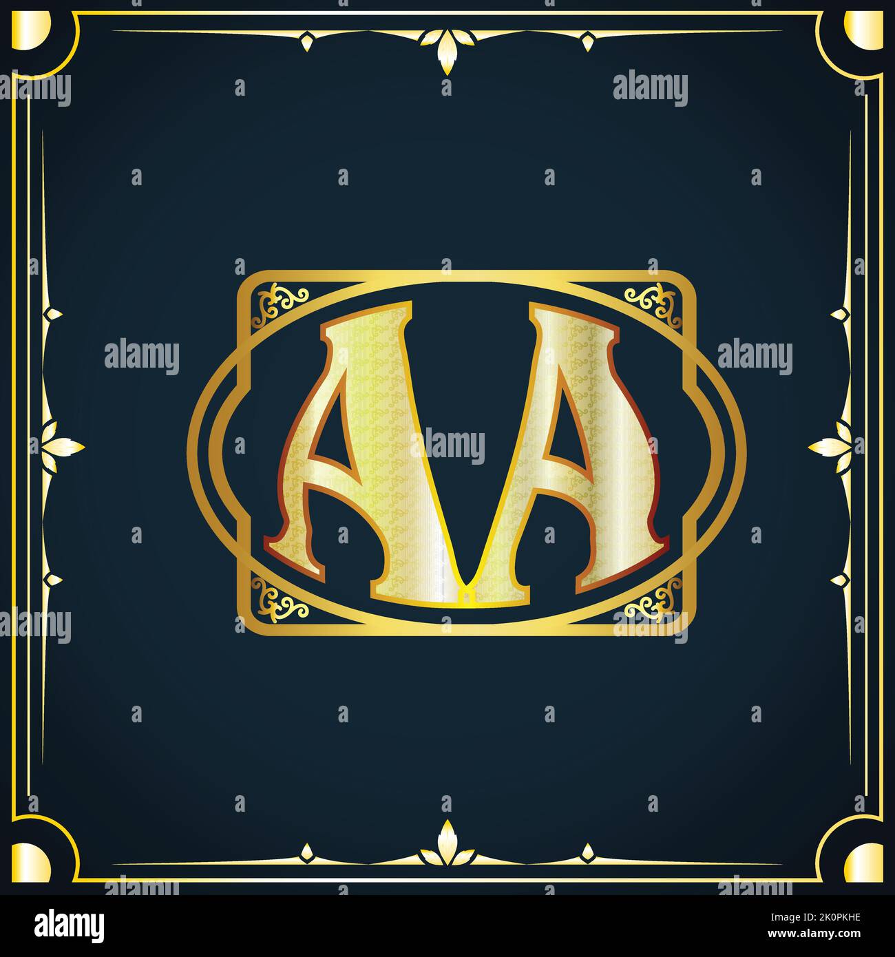 Initial letter AA royal luxury logo template Stock Vector Image & Art - Alamy
