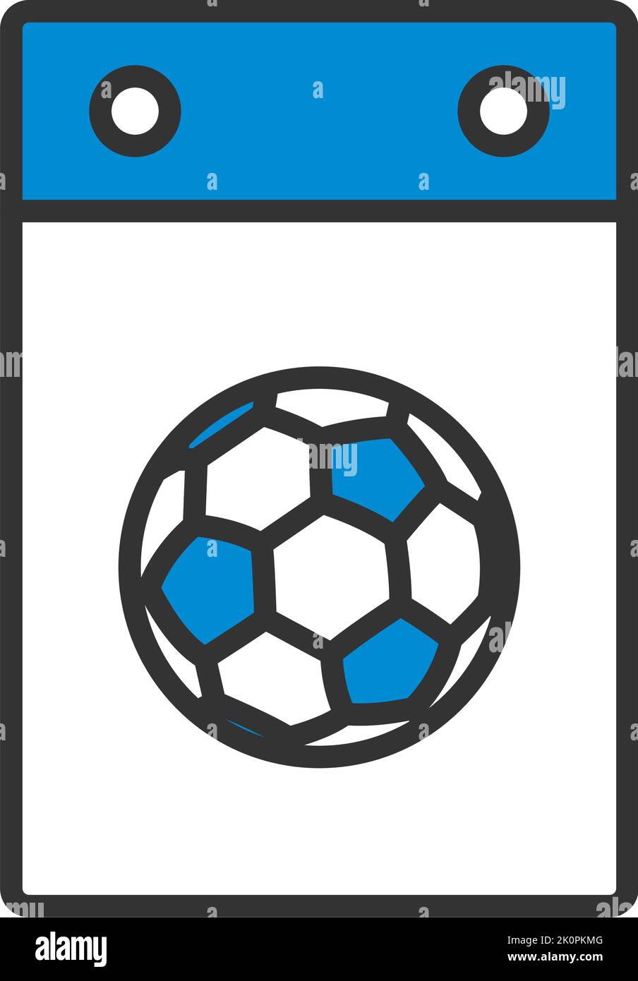 Icon Of Football Calendar. Editable Bold Outline With Color Fill Design ...