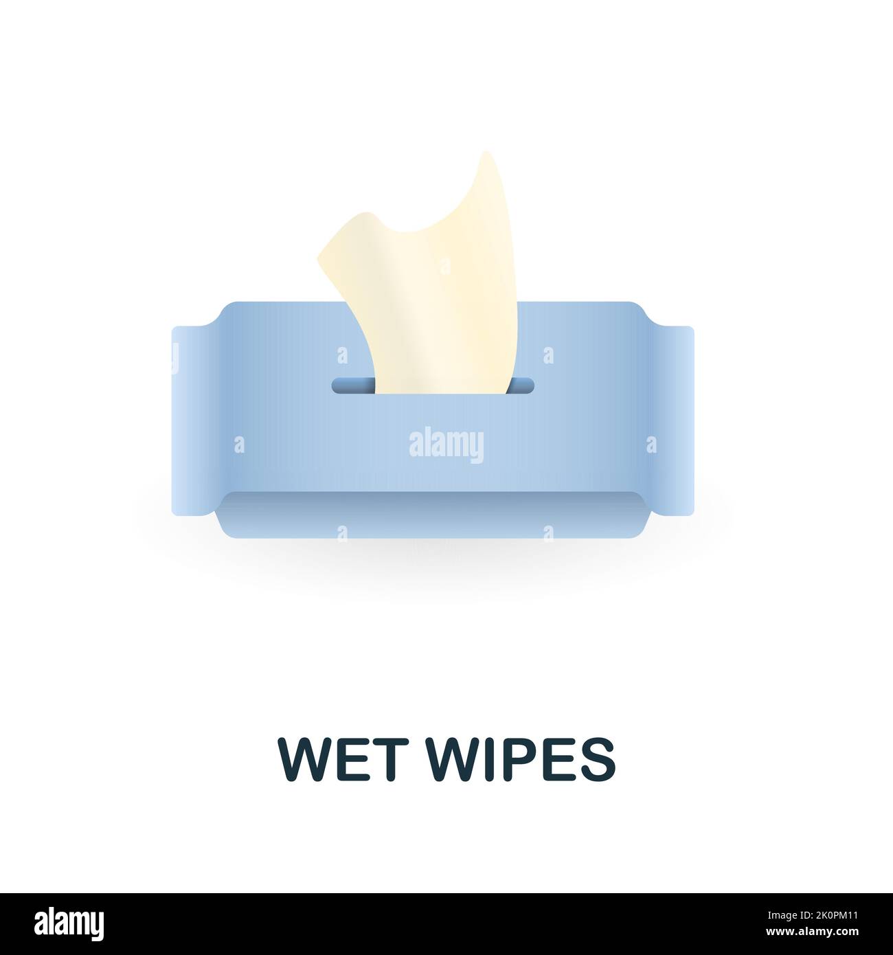 Wet Wipes icon. 3d illustration from cleaning collection. Creative Wet ...