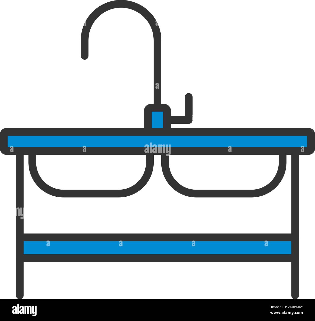Stainless steel counter top Stock Vector Images - Alamy