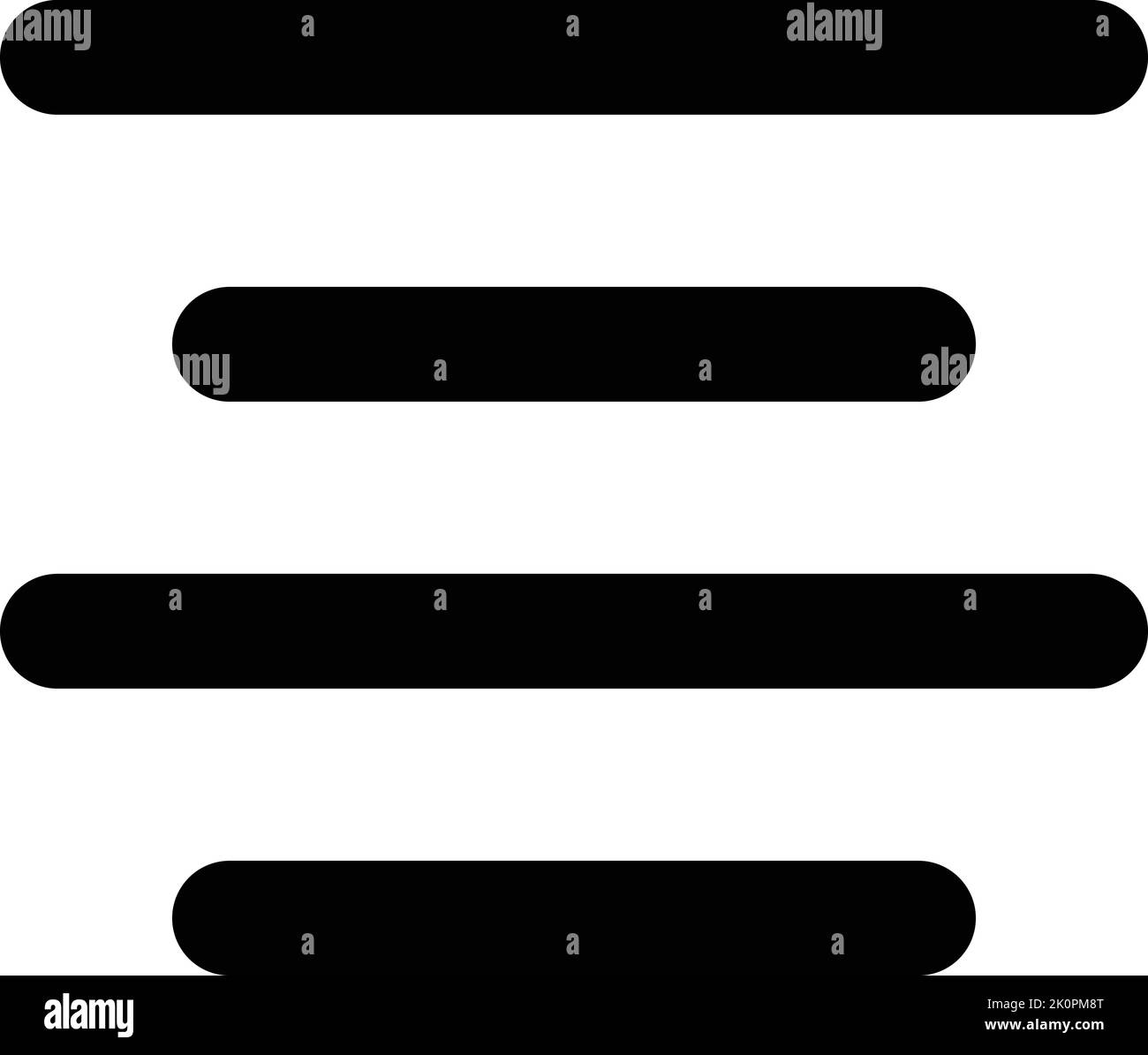 Black lines on a white background. Text align center concept Stock ...