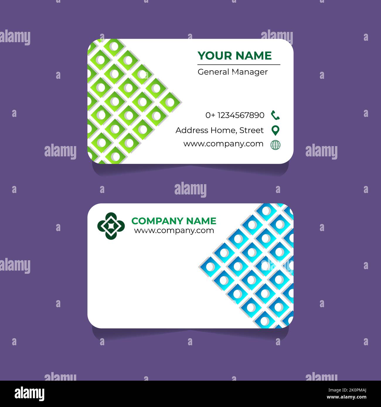 A modern trendy business card design template Stock Vector Image & Art ... A modern trendy business card design template Stock Vector Image & Art ...