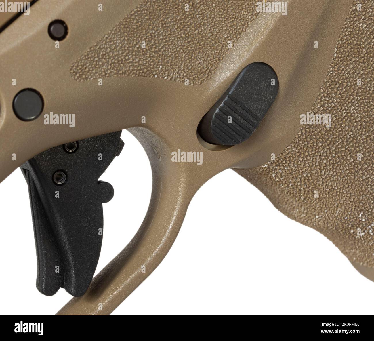 Trigger and magazine release on a semi-auto pistol Stock Photo - Alamy