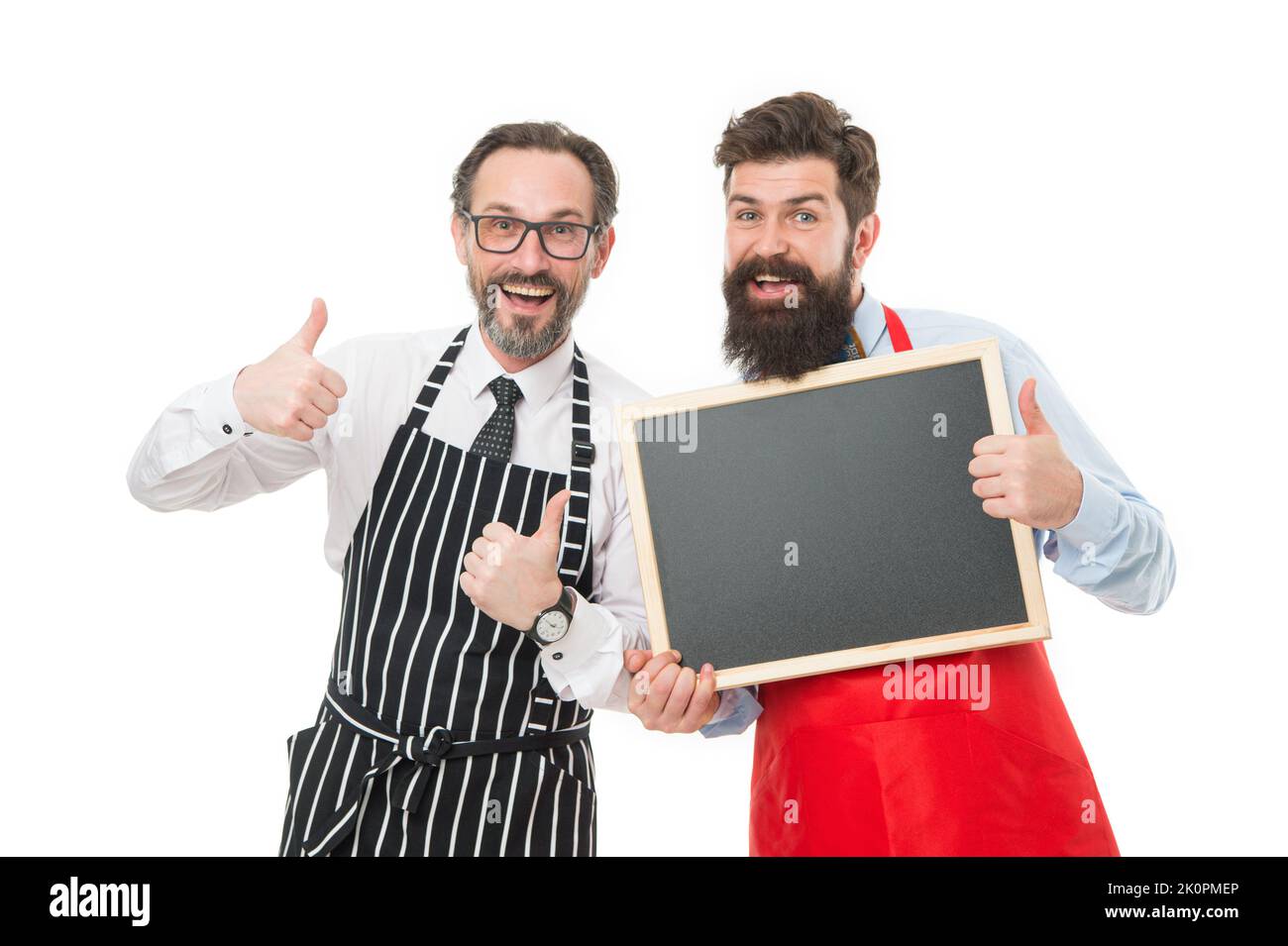 catering business. welcome on board. bearded men with blackboard, copy ...