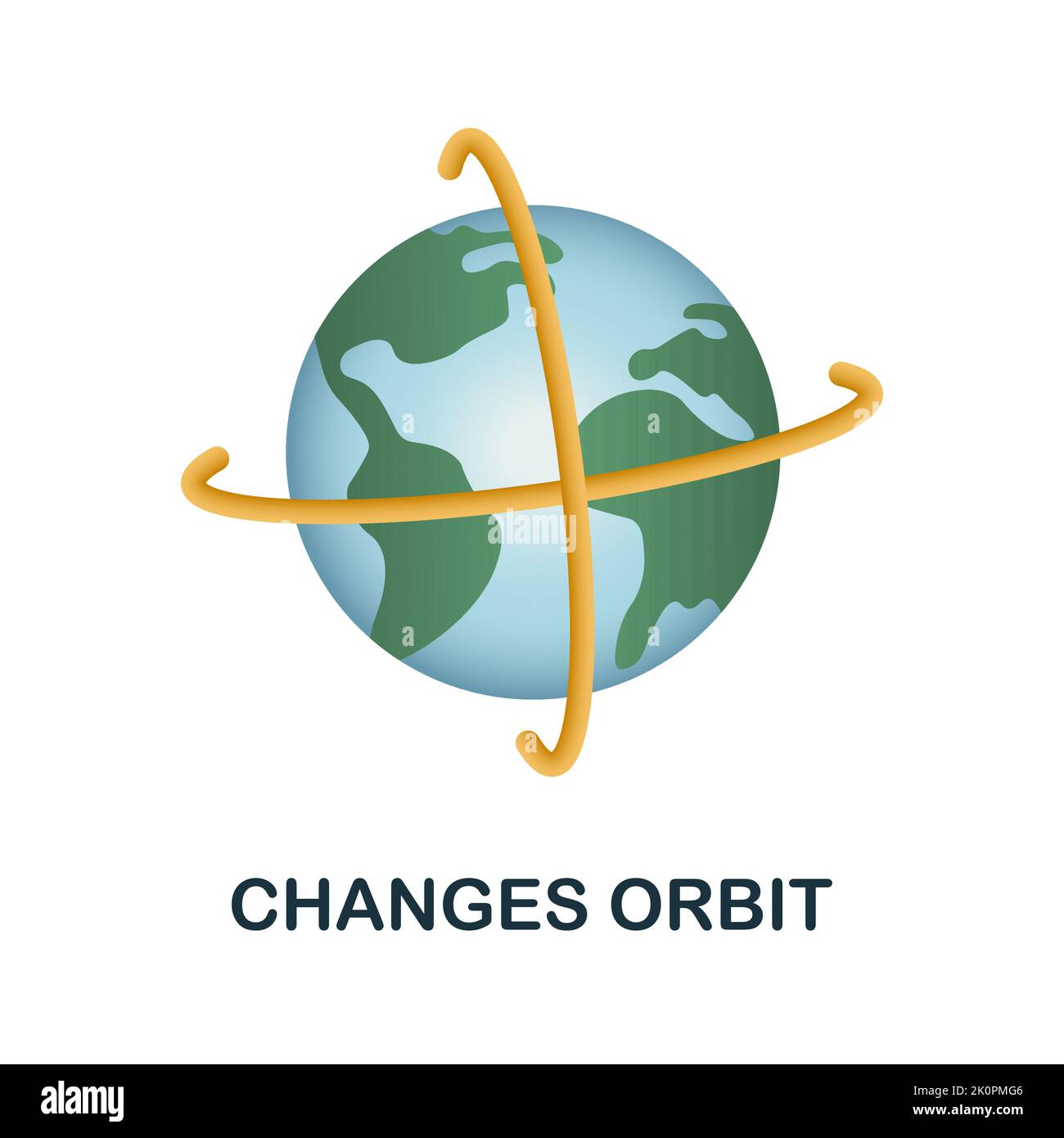 Changes Orbit icon. 3d illustration from climate change collection ...