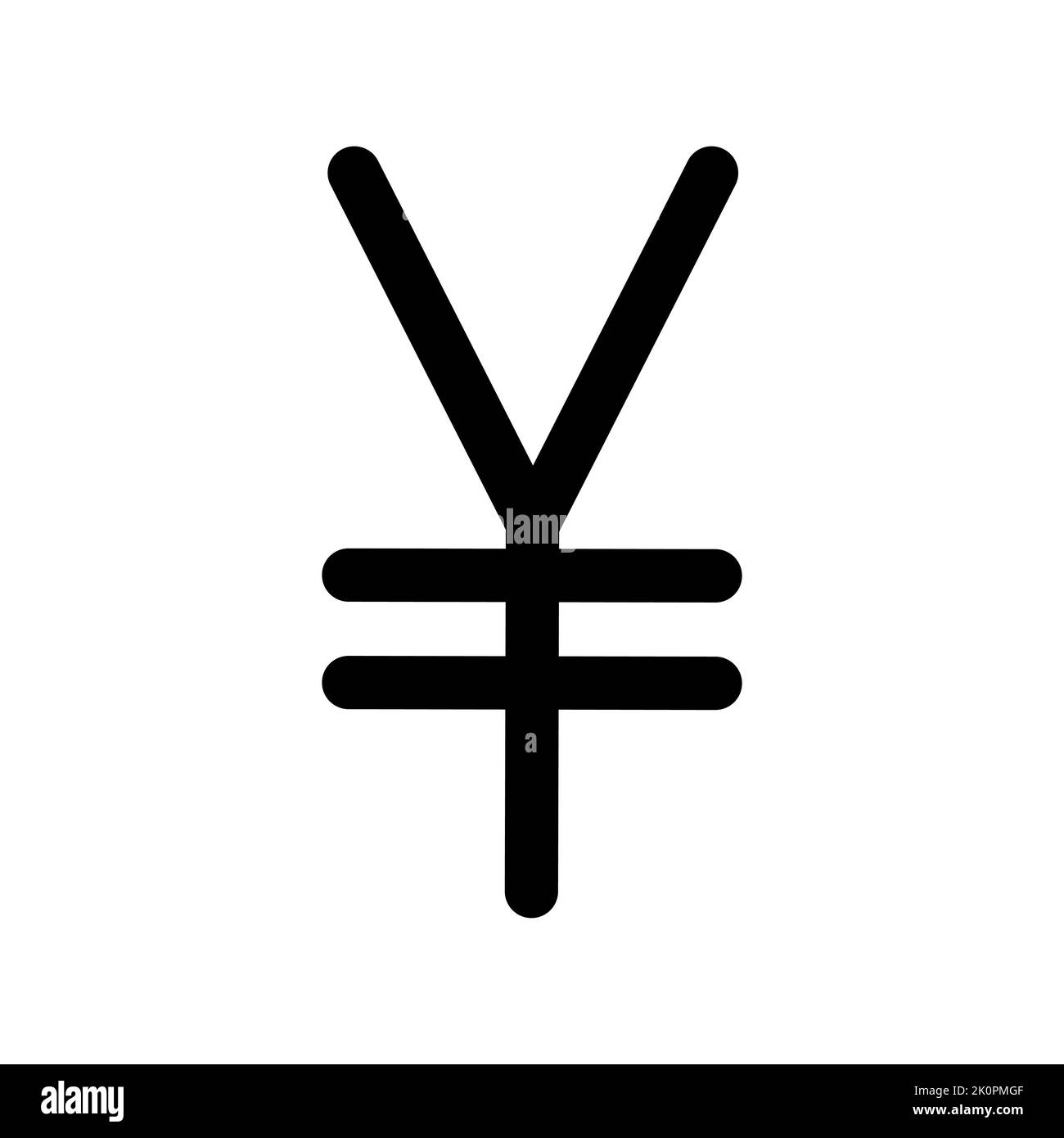 Vector hand drawn yuan sign isolated on white background Stock Vector ...