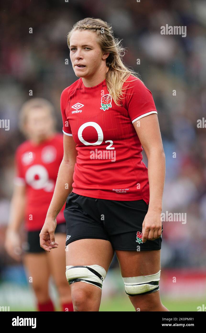 England's Zoe Aldcroft during the Women's Friendly at Sandy Park ...