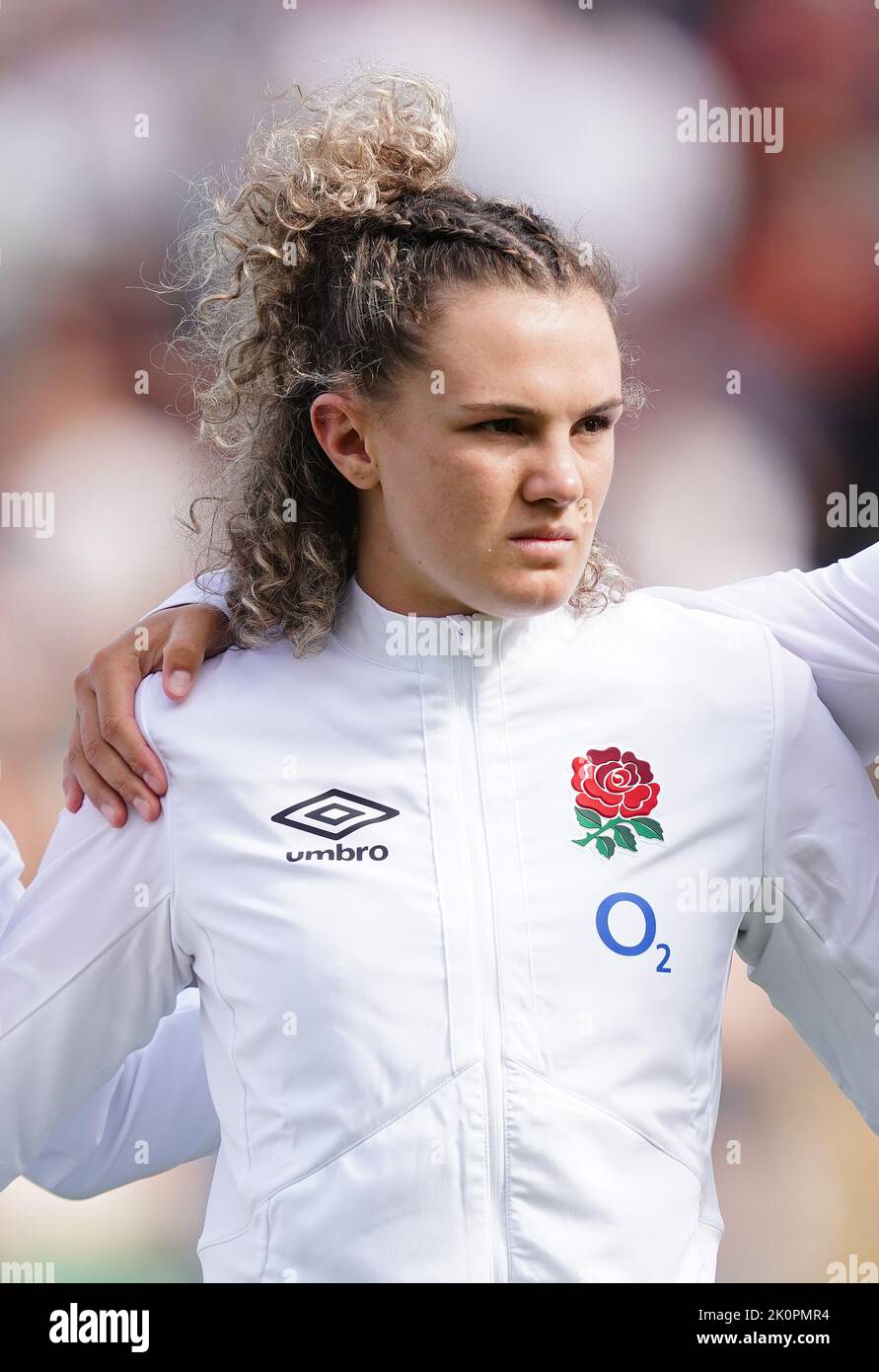 England's Ellie Kildunne during the Women's Friendly at Sandy Park ...