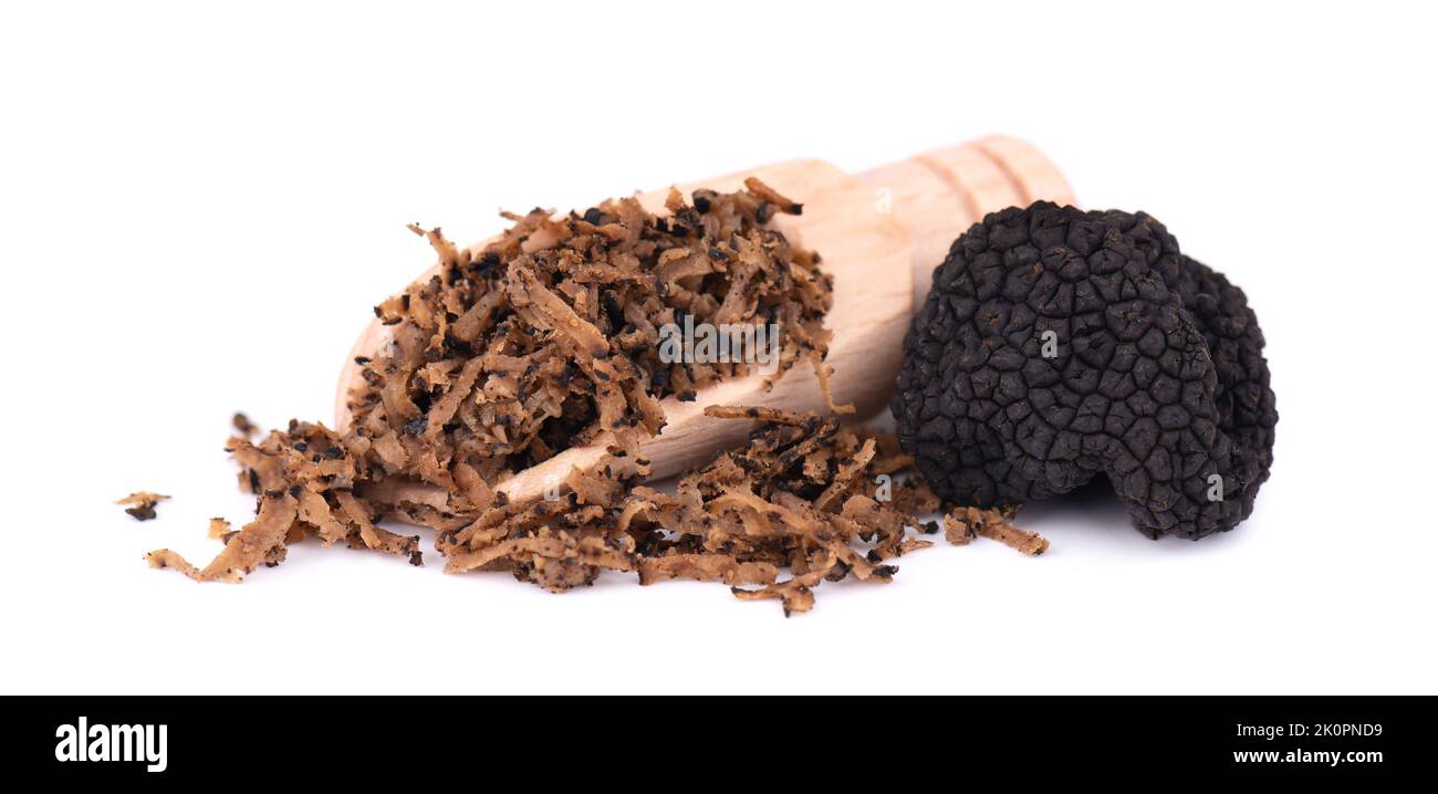 Black Truffles Isolated On A White Background Fresh Sliced Truffle Delicacy Exclusive Truffle