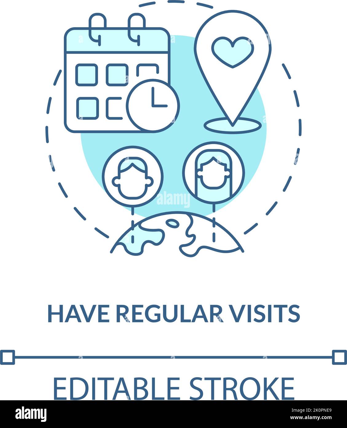 Have regular visits turquoise concept icon Stock Vector Image & Art - Alamy