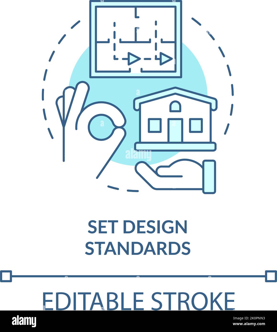 Set Design Standards Turquoise Concept Icon Stock Vector Image And Art