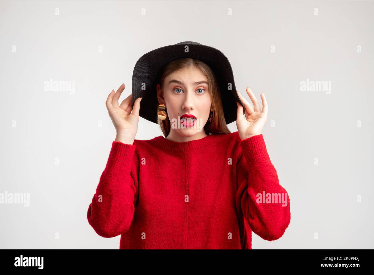 Surprised model hi-res stock photography and images - Alamy