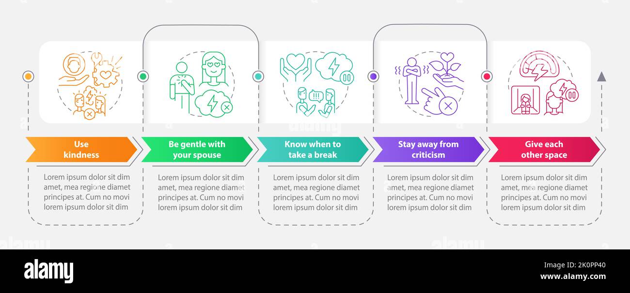Fixing broken marriage rectangle infographic template Stock Vector ...
