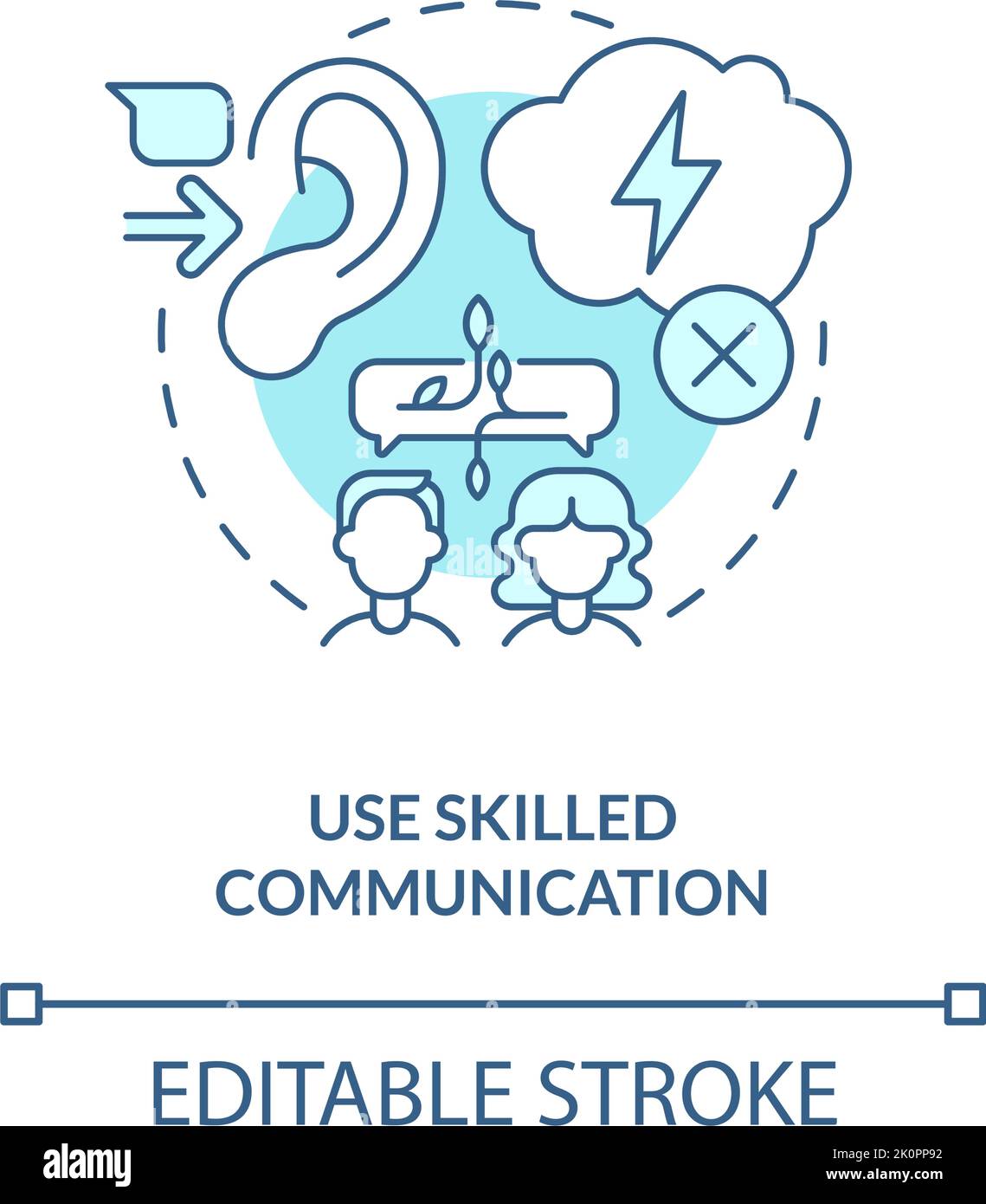 Use skilled communication turquoise concept icon Stock Vector Image & Art - Alamy