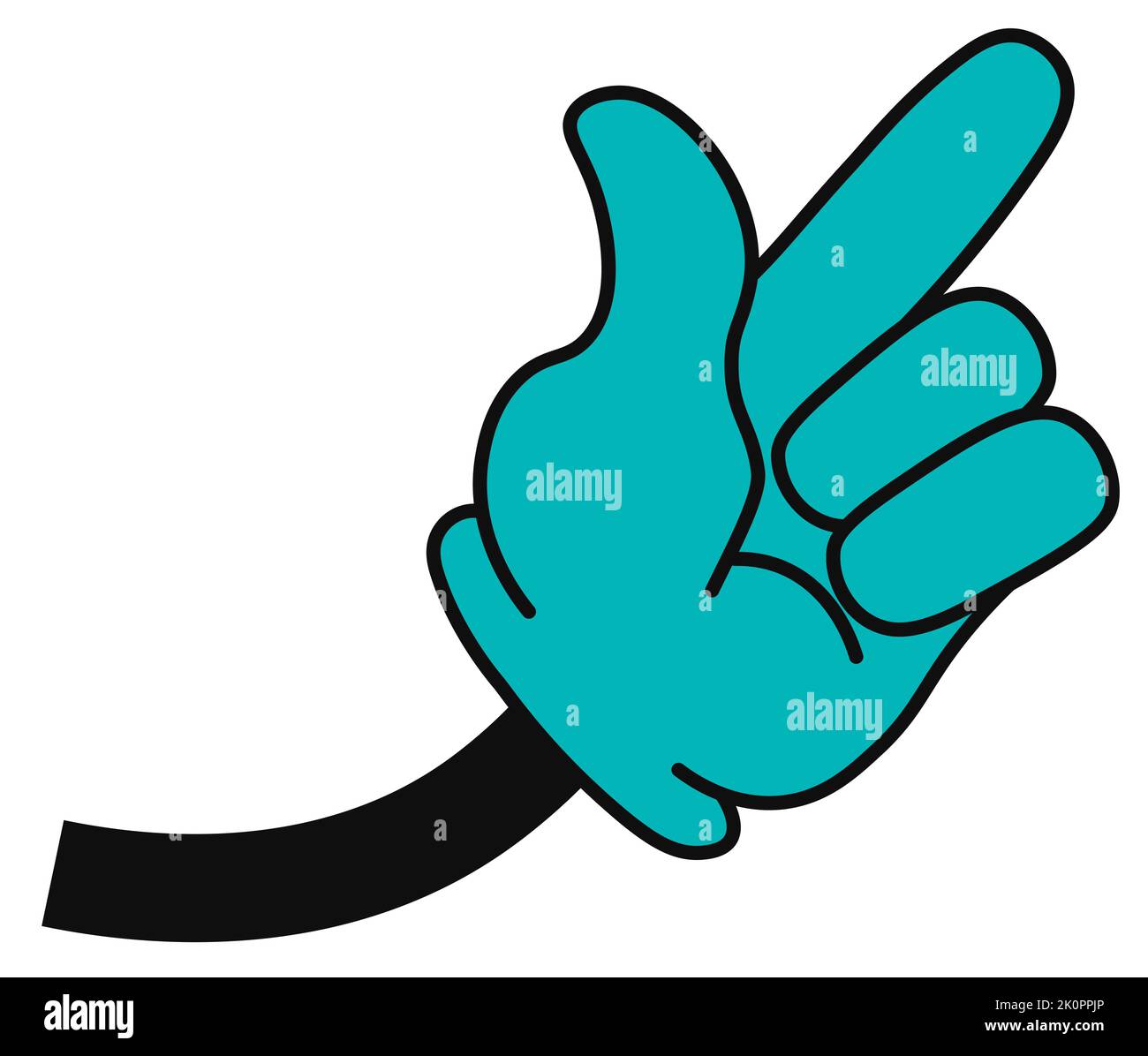 Sticker of hand pointing in direction, gesture Stock Vector Image & Art ...