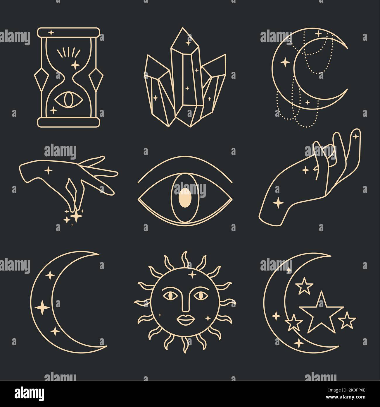 astrology symbols icon collection Stock Vector Image & Art - Alamy