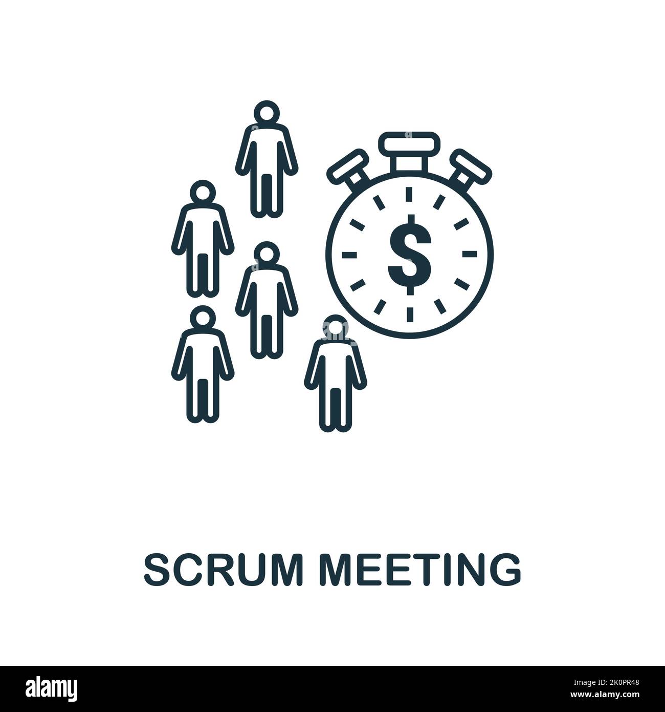 Scrum Meeting icon. Simple element from agile method collection. Filled ...