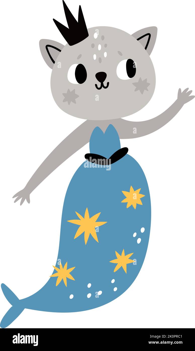 Cat mermaid Stock Vector Images - Alamy