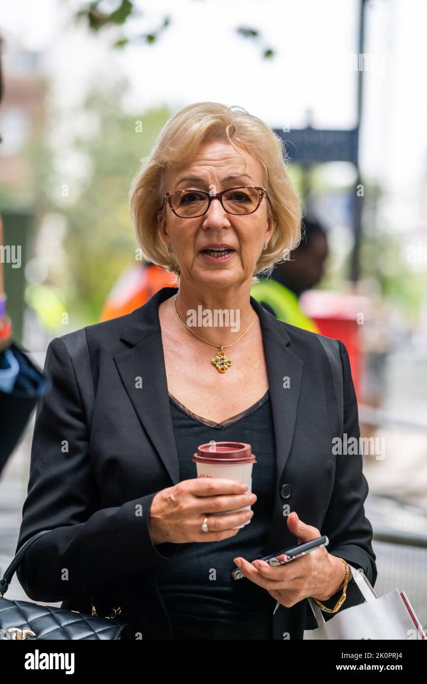 London UK. 13 September 2022. Andrea Leadsom, Conservative serving as ...