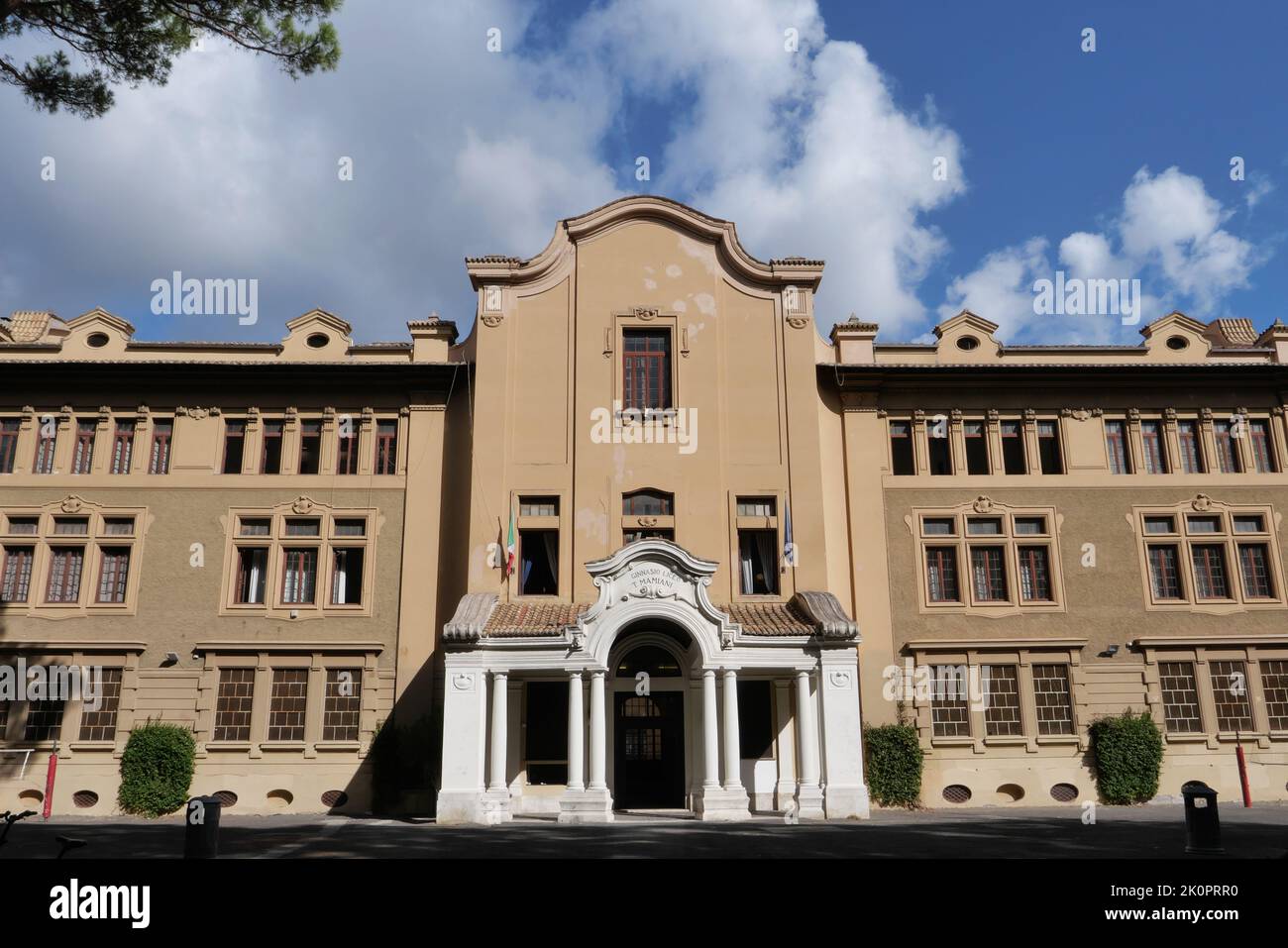 AN EXTERNAL VIEW OF THE HISTORIC TERENZIO MAMIANI HIGH SCHOOL Stock ...
