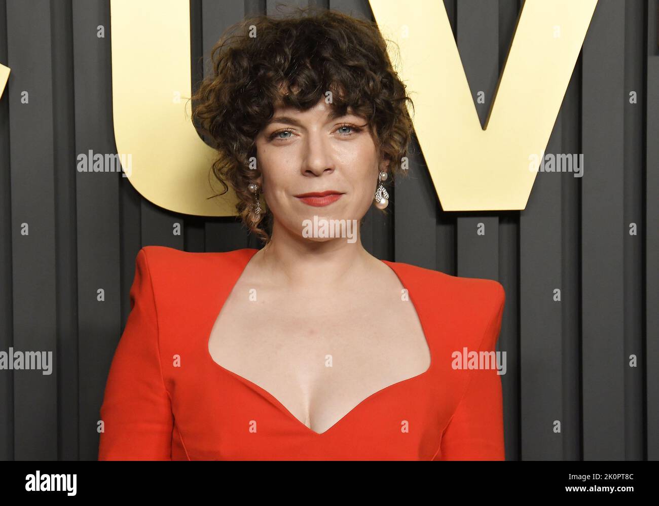 Jen Tullock arrives at the Apple TV+ Primetime Emmy Party held at ...