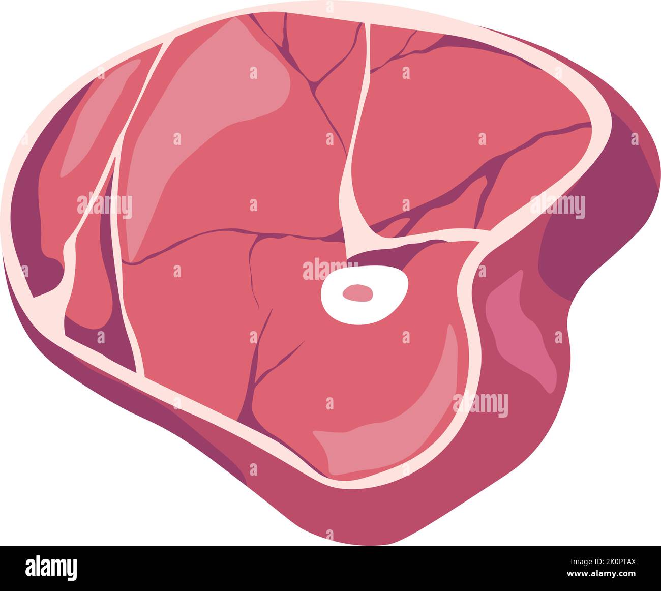 Piece raw beef veal Stock Vector Images - Alamy