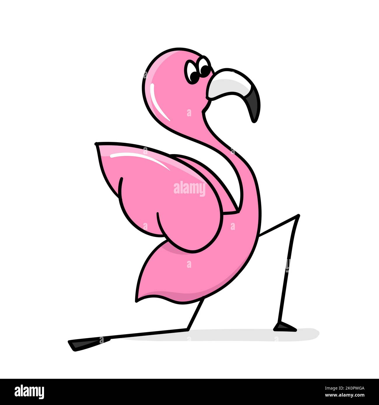 Bird character in yoga pose hi-res stock photography and images - Alamy