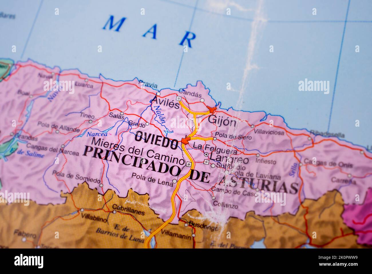 Spain detailed map hi-res stock photography and images - Alamy