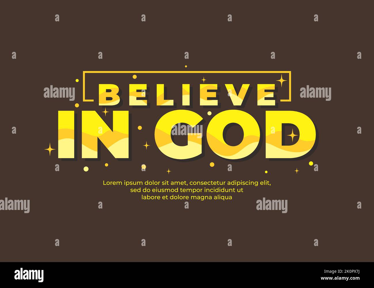 Colorful Quote text design, Believe in God Stock Vector Image & Art - Alamy
