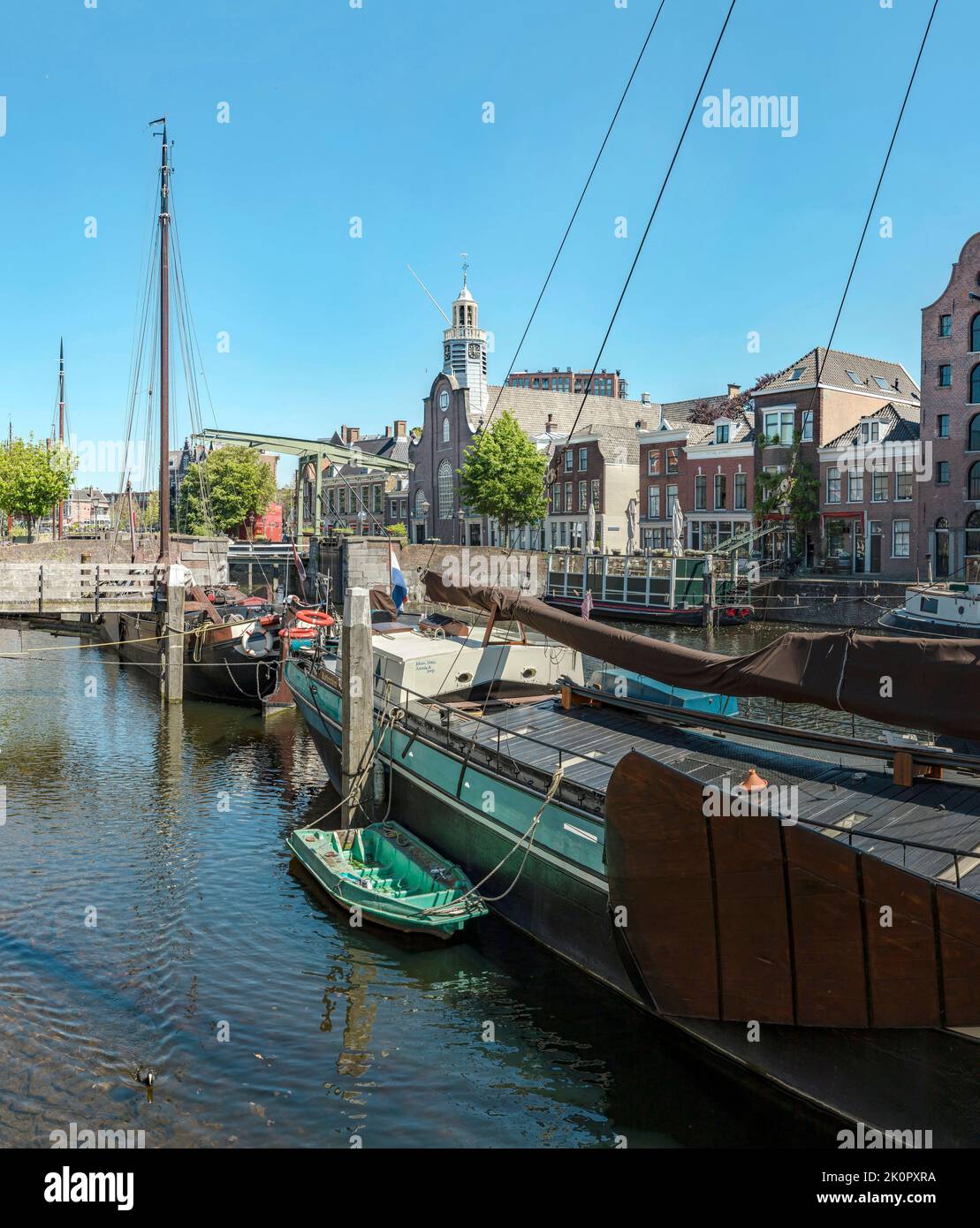 Historic ships at the outport, Pilgrim-father-church, Delfshaven ...