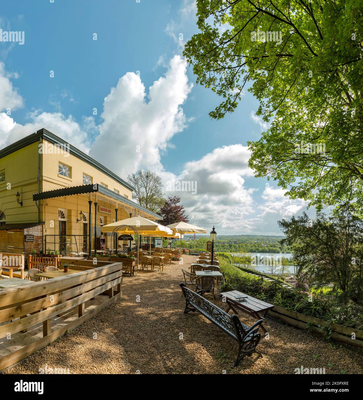 Outdoor cafe Slavante at the Pietersberg, Maastricht, Limburg ...