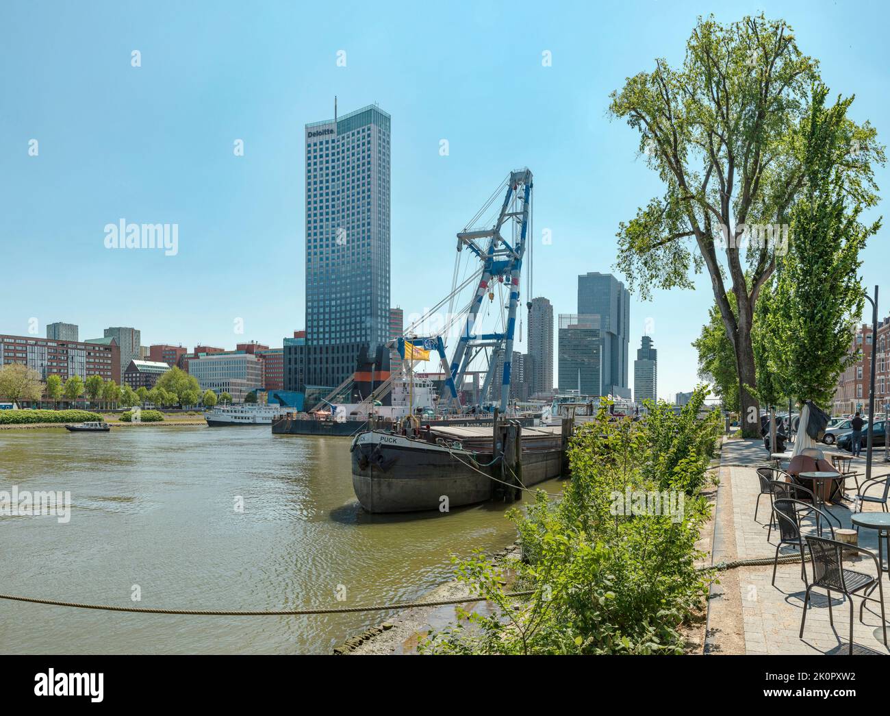The Konings port and the skyscraper of Rotterdam-south, Rotterdam, Zuid ...