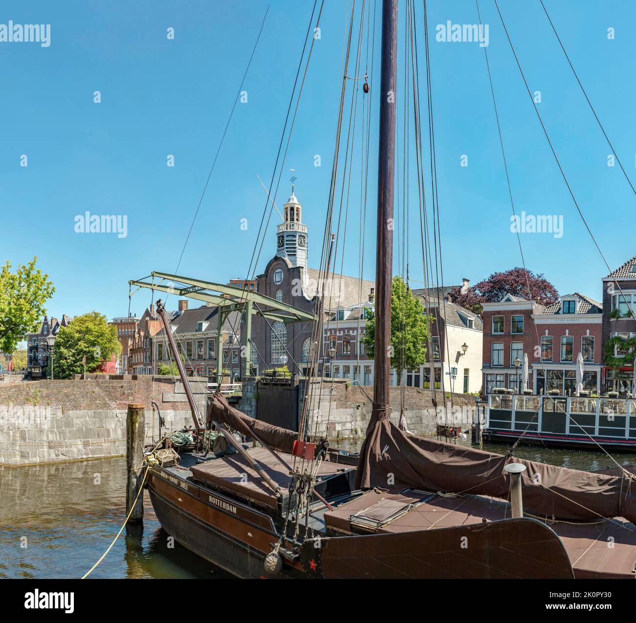 Historic ships at the outport, Pilgrim-father-church, Delfshaven ...