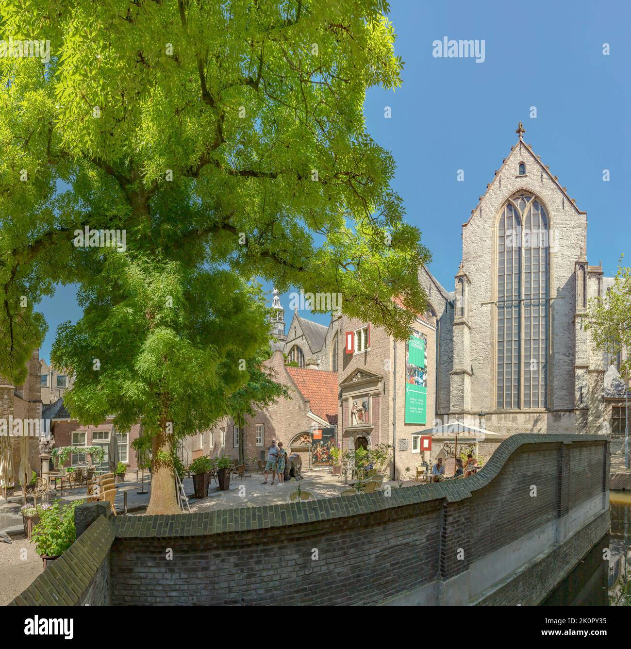 The Gouda Museum next to the Saint-John Church, Gouda, Zuid-Holland ...