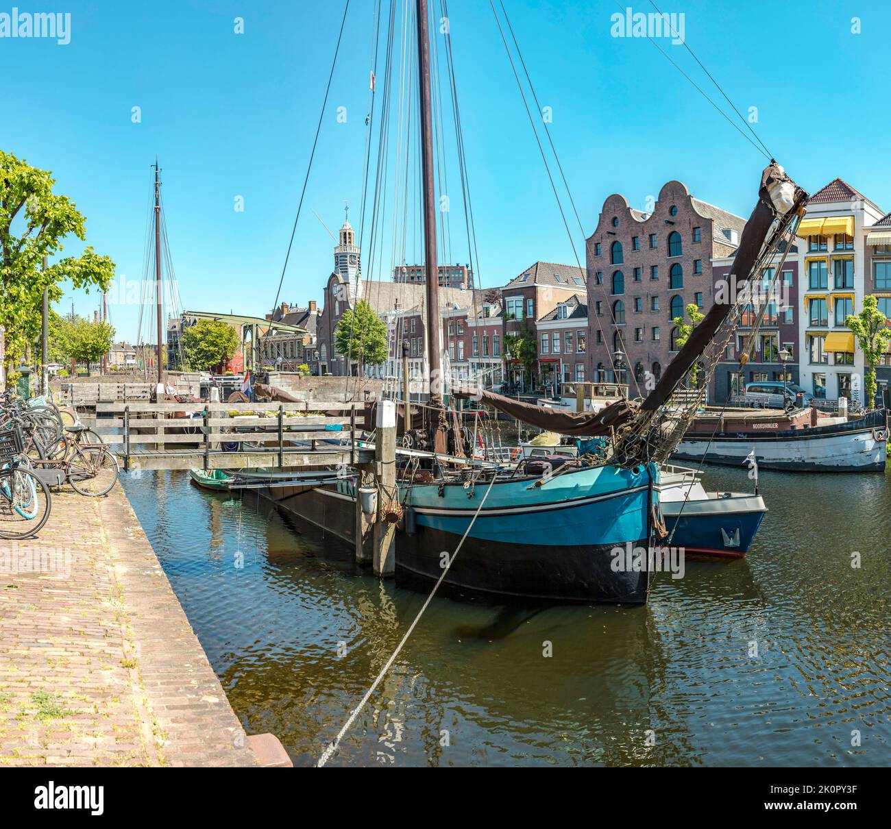 Historic ships at the outport, Pilgrim-father-church, Delfshaven ...