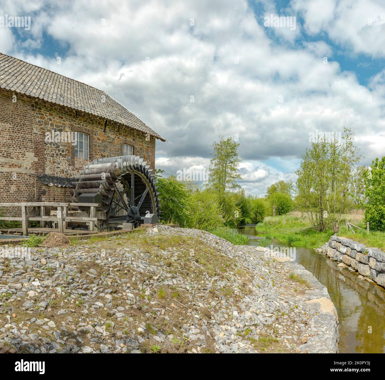 Waterwheel mill called De Volmolen, Epen, Limburg, Netherlands ...